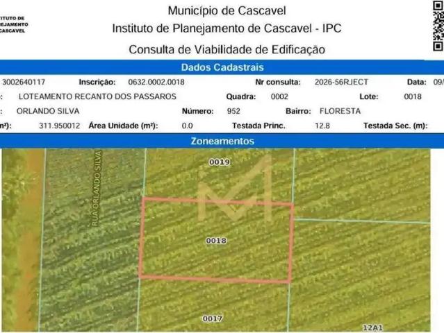 Terreno / Lote para Venda em Cascavel/PR Brasília