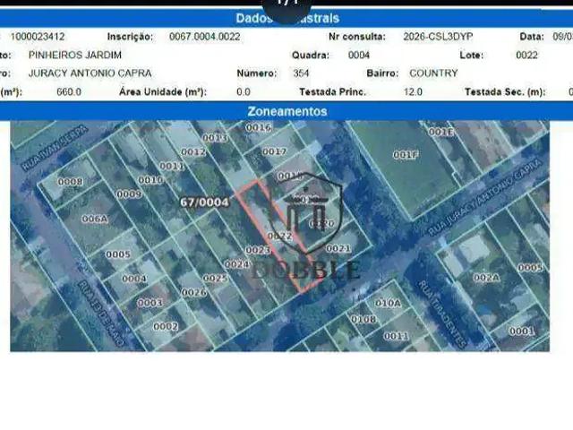 Terreno / Lote para Venda em Cascavel/PR Country