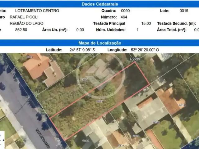Terreno / Lote para Venda em Cascavel/PR Região do Lago