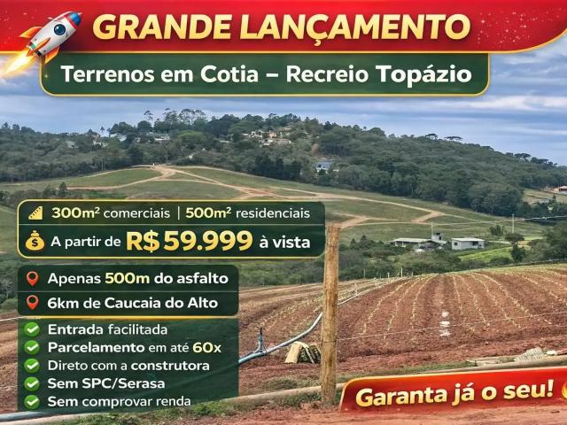 Terreno / Lote para Venda em Cotia/SP Centro Caucaia do Alto
