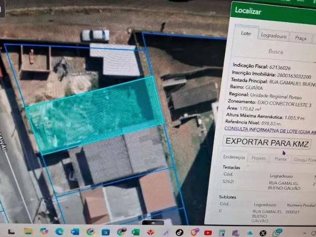 Terreno / Lote para Venda em Curitiba/PR Guaíra