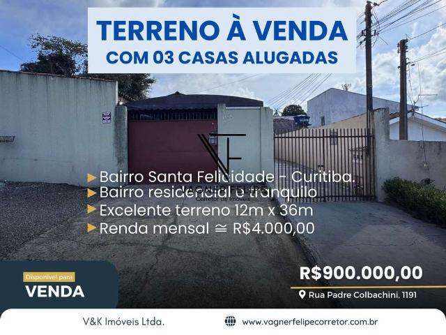 Terreno / Lote para Venda em Curitiba/PR Santa Felicidade