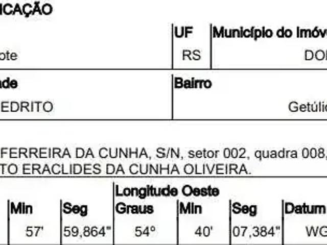 Terreno / Lote para Venda em Dom Pedrito/RS Centro