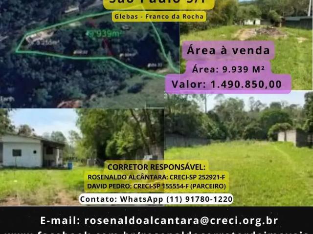 Terreno / Lote para Venda em Franco da Rocha/SP Glebas