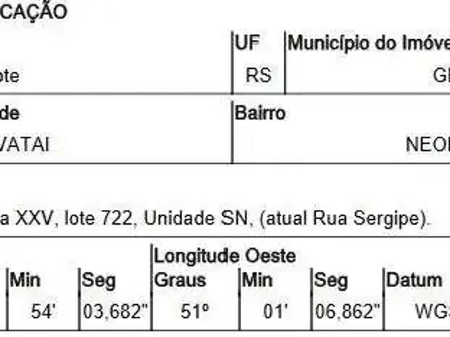 Terreno / Lote para Venda em Gravataí/RS Neópolis