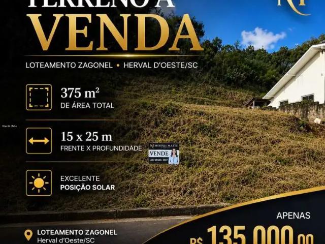 Terreno / Lote para Venda em Herval D'Oeste/SC Santo Antônio