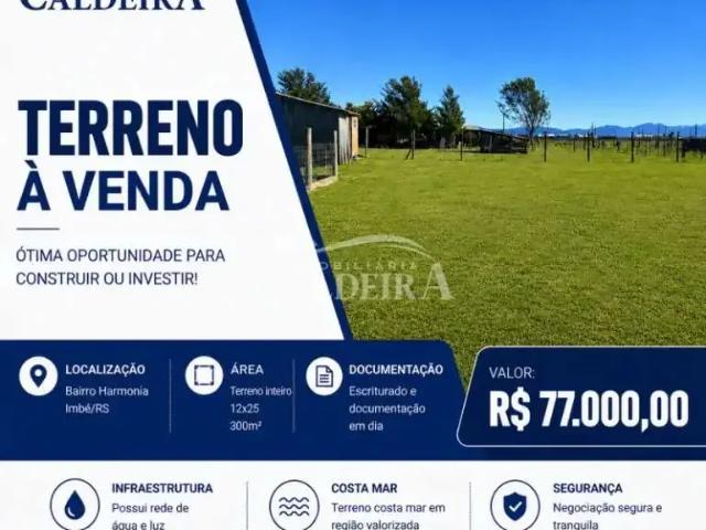 Terreno / Lote para Venda em Imbé/RS Balneário Harmonia
