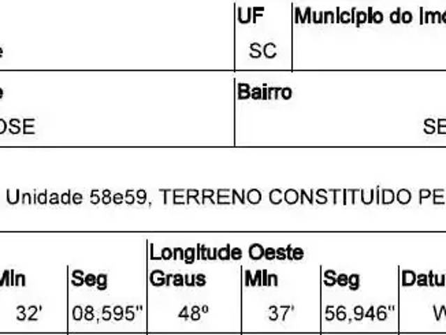 Terreno / Lote para Venda em São José/SC Serraria