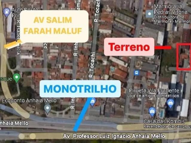 Terreno / Lote para Venda em São Paulo/SP Vila Prudente