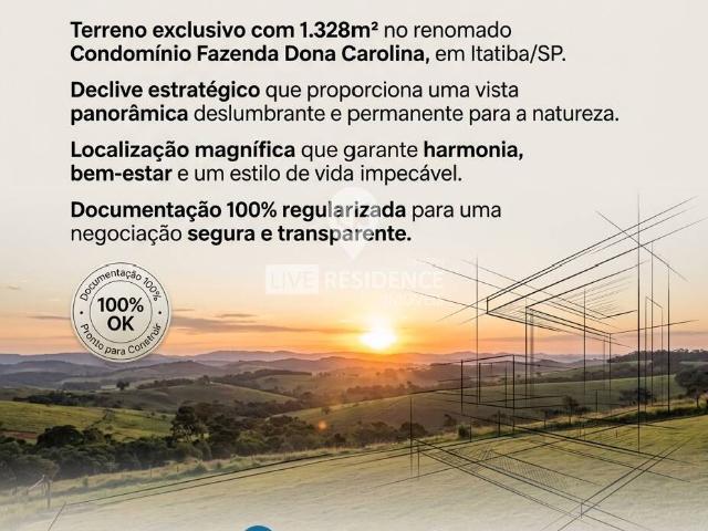 Terreno para venda em Loteamento Fazenda Dona Carolina em Itatiba São Paulo de 1328.00m²