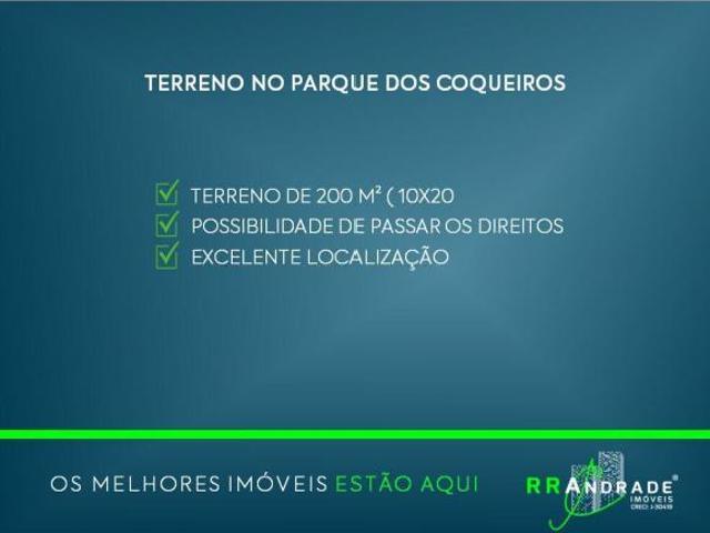 Terreno para venda em Parque Dos Coqueiros de 200.00m²