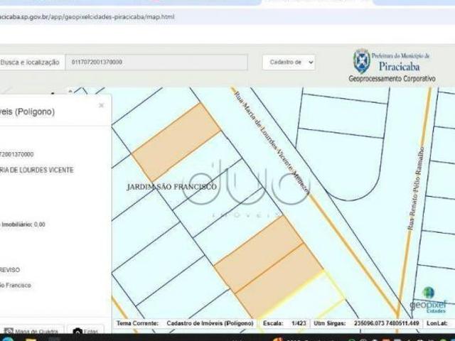 Terreno para venda em Terras Di Treviso de 250.00m²