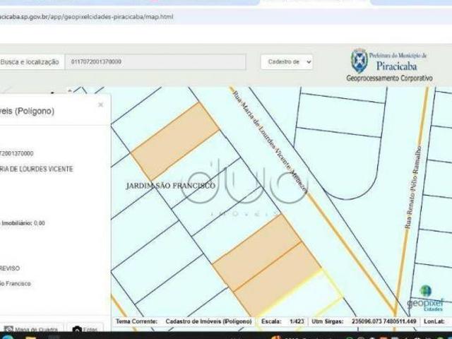 Terreno para venda em Terras Di Treviso de 250.00m²