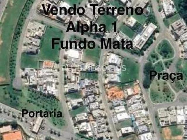 Terreno plano à venda no Alphaville Nova Esplanada 1 com 405m², localização privilegiada, fundo para