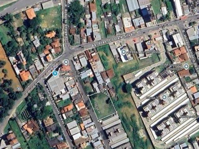 Terreno plano com 1.601m² a 65m da Avenida Presidente Costa e Silva