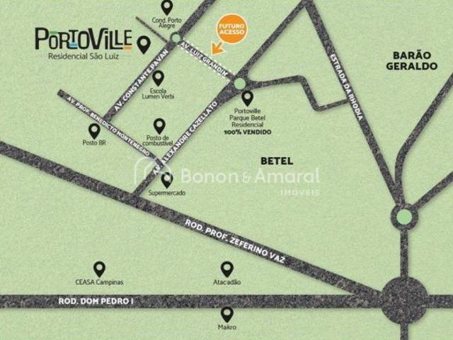 Terreno 300m² à venda no Condomínio PortoVille no bairro Betel, Paulínia/SP