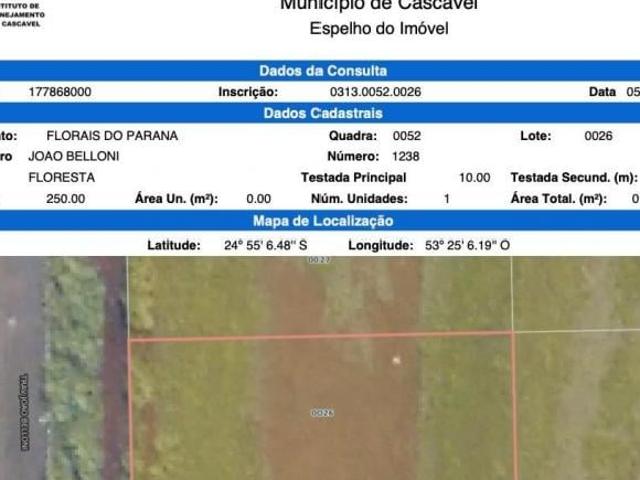 Terreno/Lote no Florais do Paraná