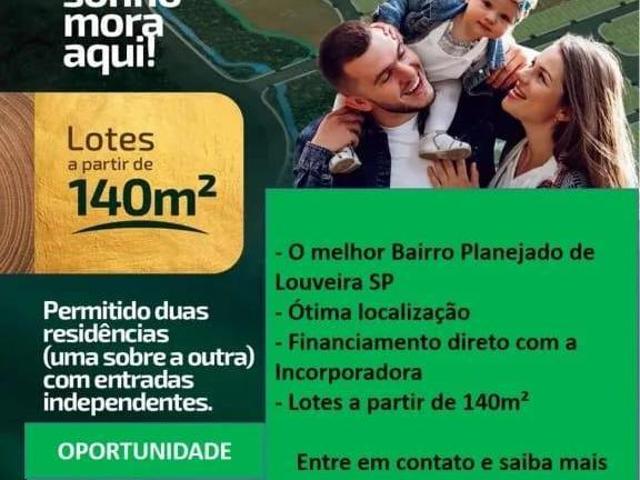 TERRENOS a partir de 140m² em LOUVEIRA em ótima localização | Facilitado