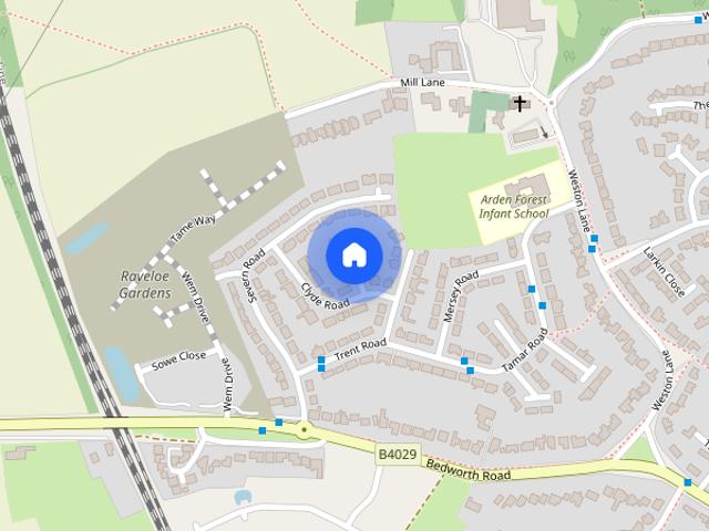 Thames Close, Bulkington, Bedworth, Warwickshire, CV12