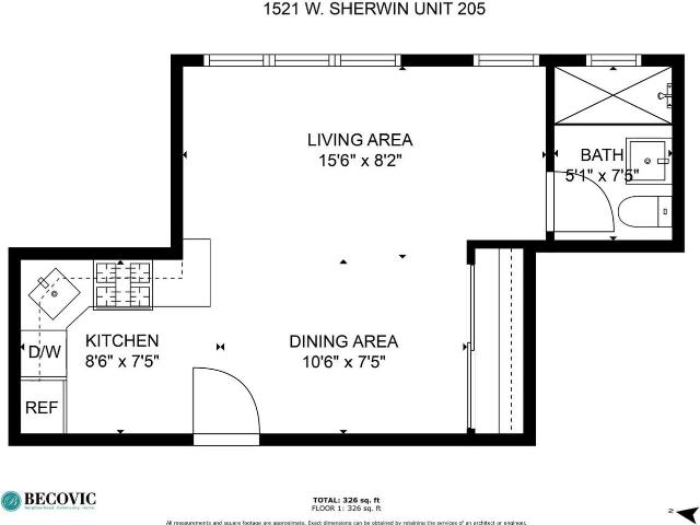 The 1521 Sherwin Studio Apartment for Rent at 1521 W Sherwin Ave, Chicago, IL 60626 Rogers Park