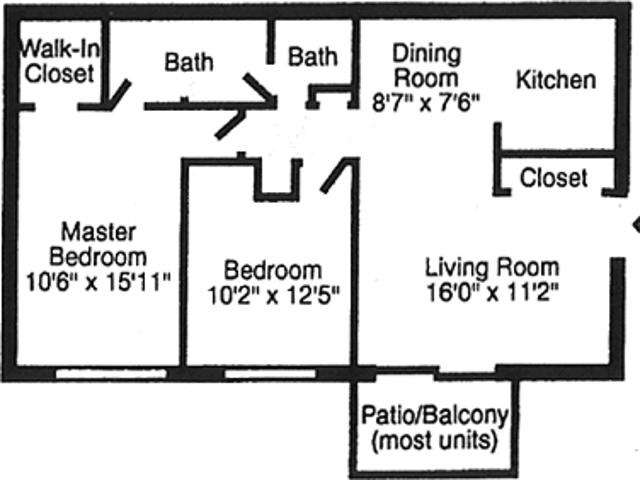 The Commons at Cowan Boulevard 2 Bedroom Apartment for Rent at 2352 Cowan Blvd, Fredericksburg, VA 22401