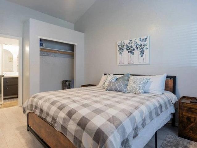 The available bedroom is generously sized