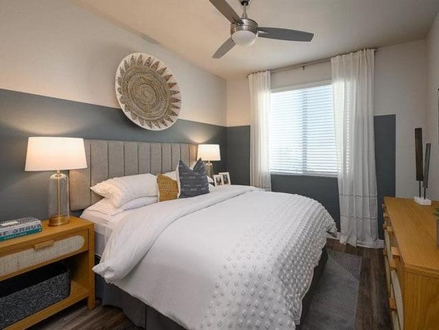 The bedroom is spacious, bright, and quiet—ideal