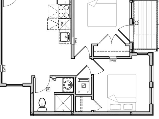 The Bluffs 2 Bedroom Apartment for Rent at 5150 N Lombard St, Portland, OR 97203 University Park