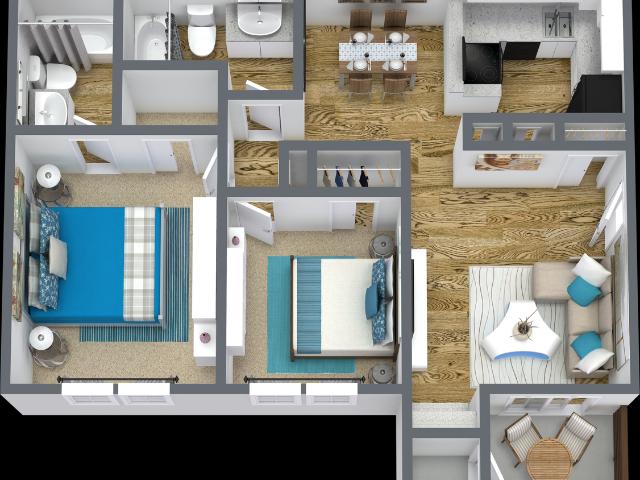 The District on Collins 2 Bedroom Apartment for Rent at 2910 S Collins St, Arlington, TX 76014