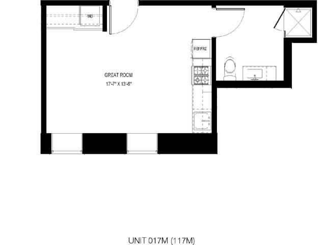 The Duncan Studio Apartment for Rent at 1515 W Monroe St, Chicago, IL 60607 Near West Side