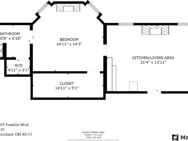 The Eleanor 1 Bedroom Apartment for Rent at 3805 Franklin Blvd, Cleveland, OH 44113 Ohio City
