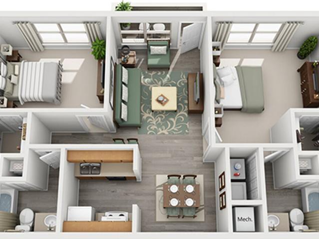 The Falls at Clear Lake 2 Bedroom Apartment for Rent at 801 E Nasa Pkwy, Houston, TX 77598 Clear Lake