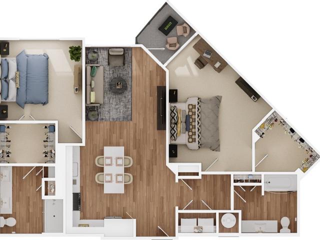 The Heights at Ridgewalk Apartments 2D