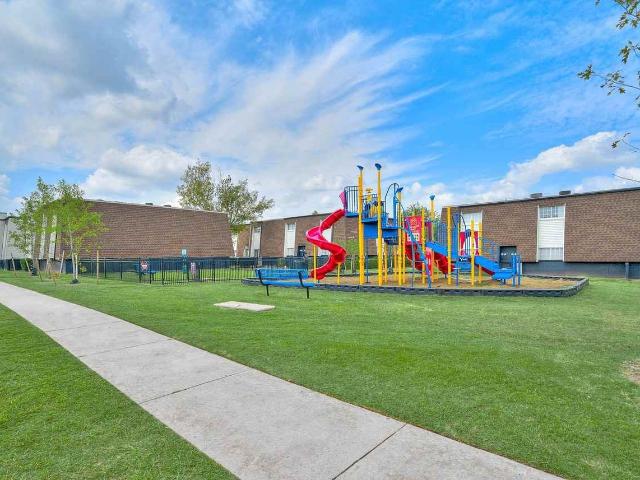 The Izzy 3 Bedroom Apartment for Rent at 8557 Candlewood Dr, Oklahoma City, OK 73132 Britton Court Yard