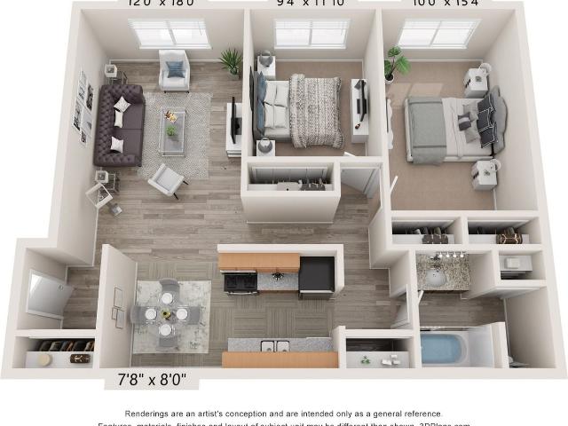 The Loop on Greenfield 2 Bedroom Apartment for Rent at 25500 Greenfield Rd, Oak Park, MI 48237