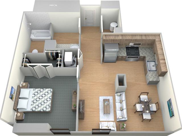 The M Apartments 1 Bedroom Apartment for Rent at 612 W Main Ave, Spokane, WA 99201 Riverside