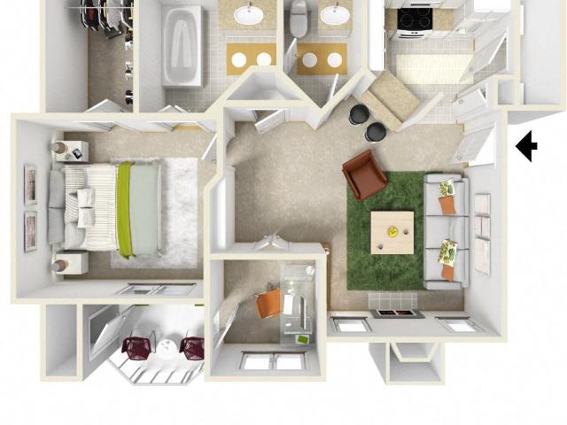 The Pointe Of Ridgeland 1 Bedroom Apartment for Rent at 831 Rice Rd, Ridgeland, MS 39157