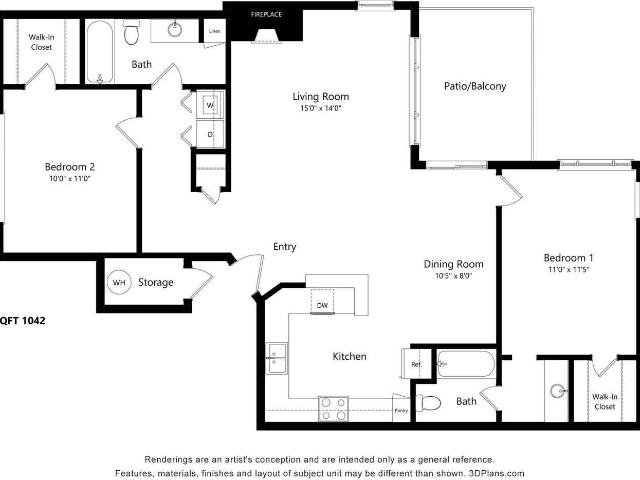 The Palms 2 Bedroom Apartment for Rent at 4304 E Campbell Ave, Phoenix, AZ 85018