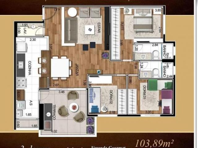 The Park View Indaiatuba 104m2
