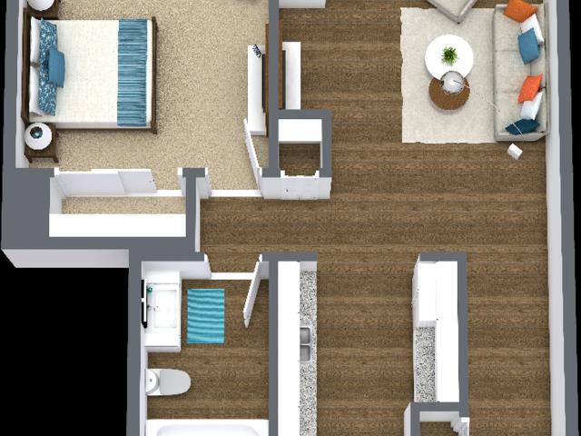 The Parker @ Seventh 2 Bedroom Apartment for Rent at 615 Park St, Des Moines, IA 50309 Downtown Des Moines