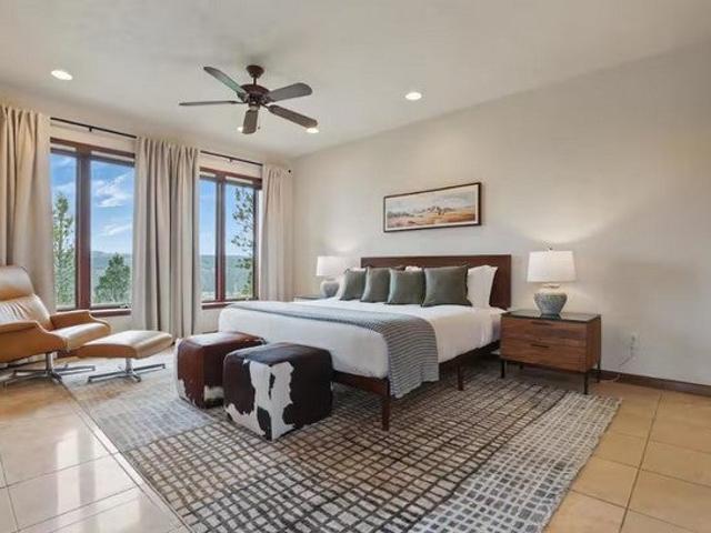 The private bedroom offers plenty of space