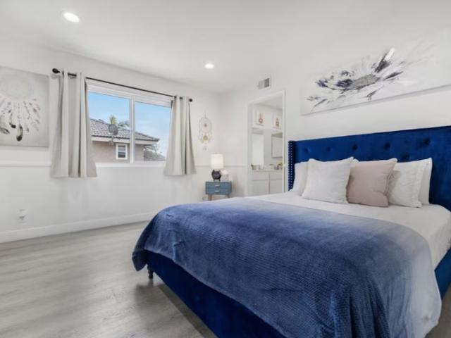 The private bedroom offers plenty of space