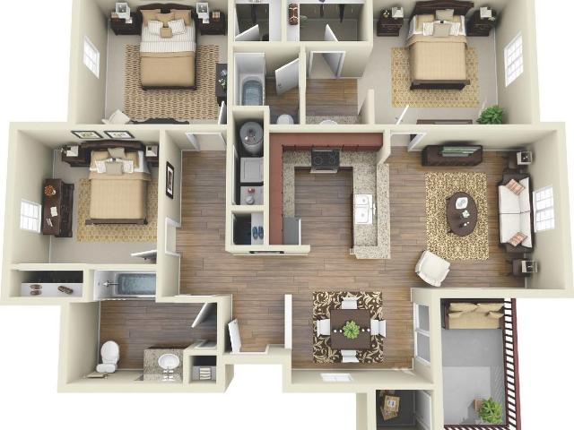 The Retreat at Bothell 3 Bedroom Apartment for Rent at 18101 126th Ave Ne, Bothell, WA 98011 North Creek