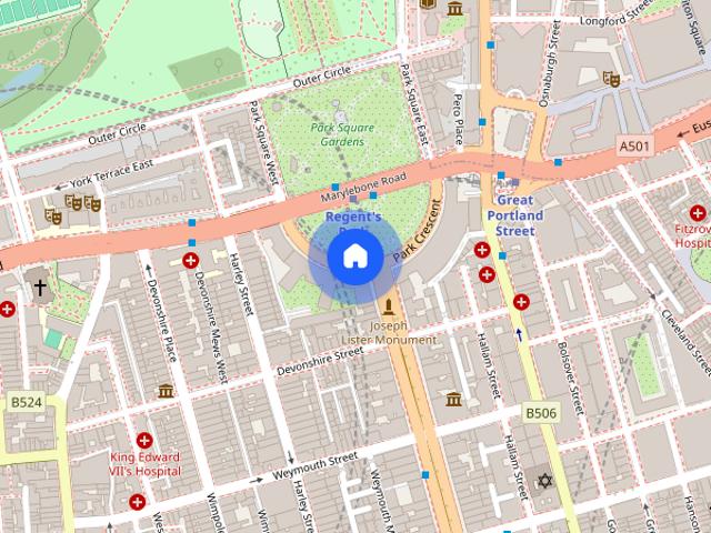 The Regents Crescent, Park Crescent West, Marylebone, London W1B