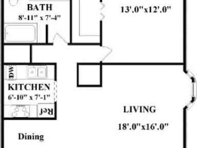 The Warwick Utilities Included 2 Bedroom Apartment for Rent at 8001 Jefferson Hwy, Baton Rouge, LA 70809 Mid City South