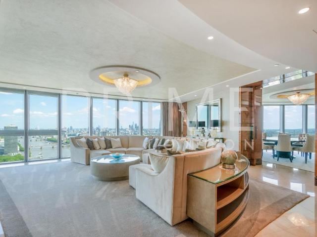 The Tower, One St George Wharf, London 3 bed apartment to rent £21,667 pcm £5,000 pw