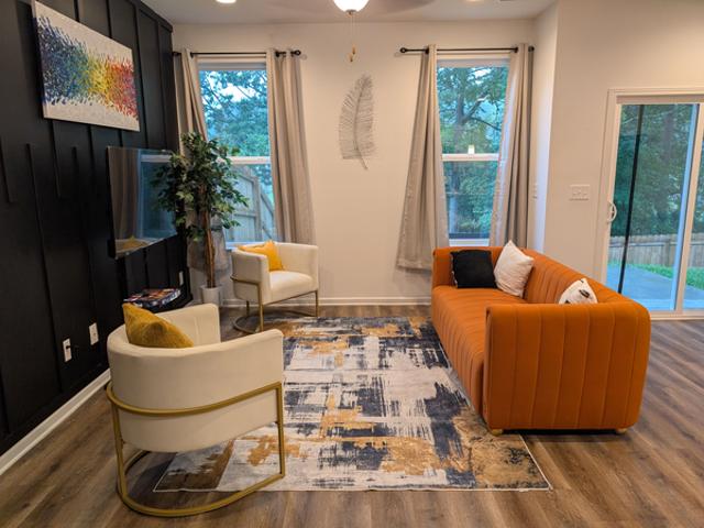 This beautifully furnished home features three spacious and thoughtfully designed bedrooms, each curated for comfort, functionality, and a touch of Southern charm.