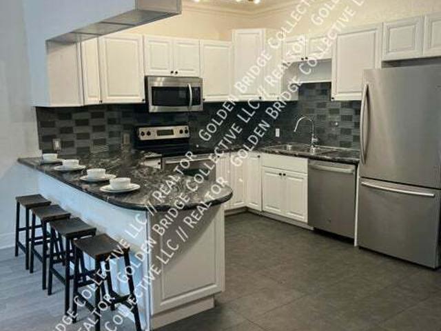 This bright, newly renovated single level home is about 1,100 square feet and offers a clean, fully furnished space