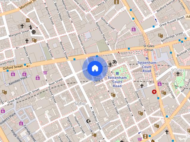 Tottenham Court Road West, 2 Fareham Street, Soho, London, W1F