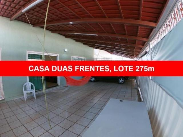 Tudo Imóveis Vende Casa com 2 Frentes sendo uma pro quadradão, LOTE 275m, Porcelanato, 4 Quartos